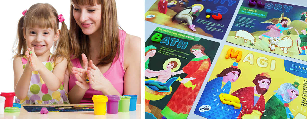 The Nativity of Christ: Playdough learning mats – Orthodox Pebbles